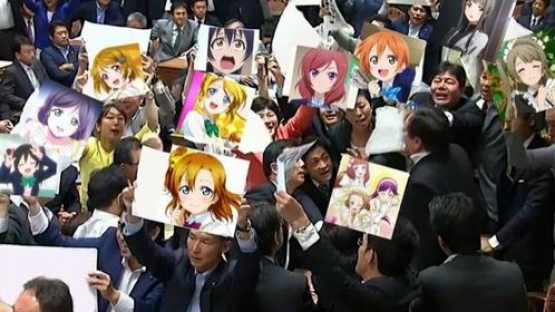 Di Jepang, para politikus yang melakukan protes diubah menjadi meme ...